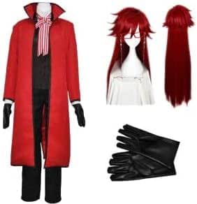Amazon.co.jp: Sanjucos Black Butler Grell Sutcliffe Cosplay Costume ...