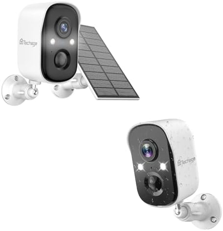 Amazon.com : Techage Battery Powered Wireless Cameras for Home Security ...