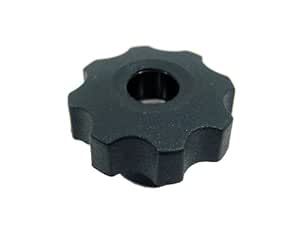 JW Winco Glass Filled Nylon Plastic Eight Lobed Hand Knob with Tapped Through Insert, Partially ...