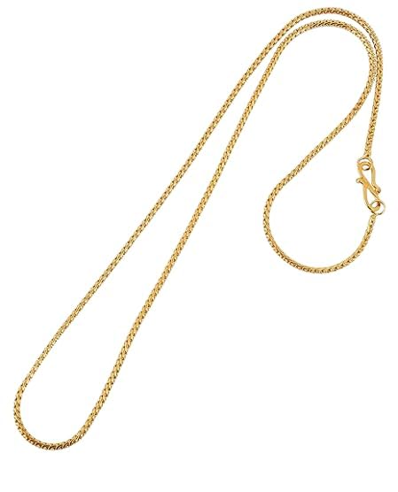 Buy BARBUDDY Stylish Thin Gold Plated Golden Neck Chain For Men Boys ...