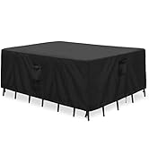 Amazon.com : PureFit Outdoor Sectional Sofa Cover Waterproof V Shaped ...