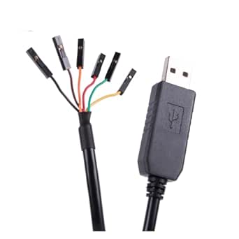 Cable adaptador de serie de puerto USB a RS232, 6 pines, 2,54mm, Chip ...