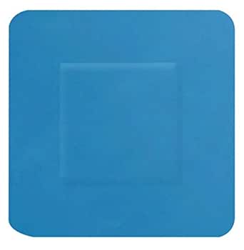 CLICK MEDICAL BLUE DETECTABLE PLASTERS 100 SQUARE 38x38mm : Amazon.co ...