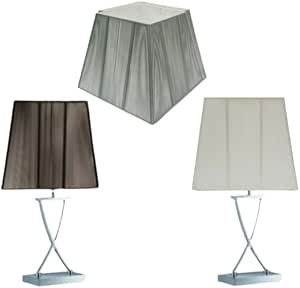 Modern Silk Fabric String Square Pyramid Shape Black Grey White Table ...