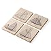 Amazon.com: Italian Marble "Clipper Ships" Coaster Set by Studio Vertu ...
