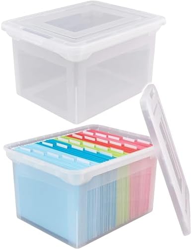 Amazon.com: Generic (2 Pack) - Letter and Legal Plastic File Tote With ...