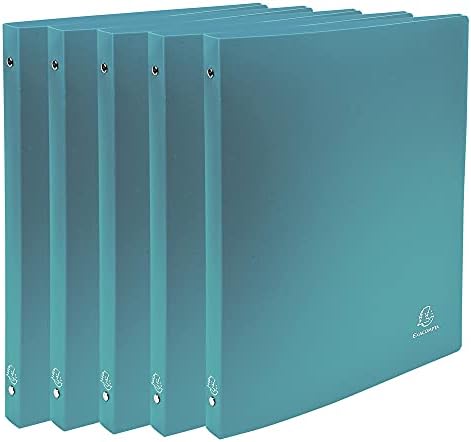 Exacompta - ref. 51183SE - Set of 5 flexible OPAK binders - 4 round ...