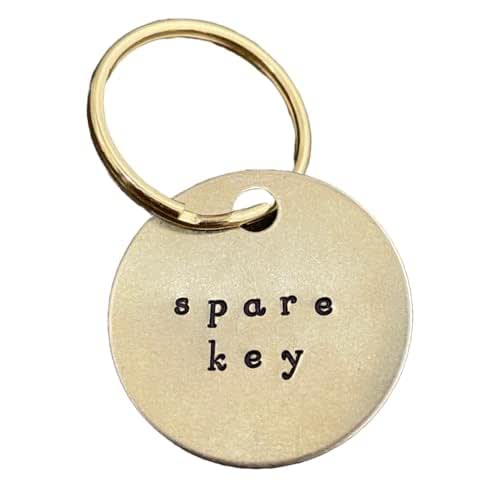 Amazon.com: Metal Key Label "Spare Key" - Keychain Identifier Tags with ...