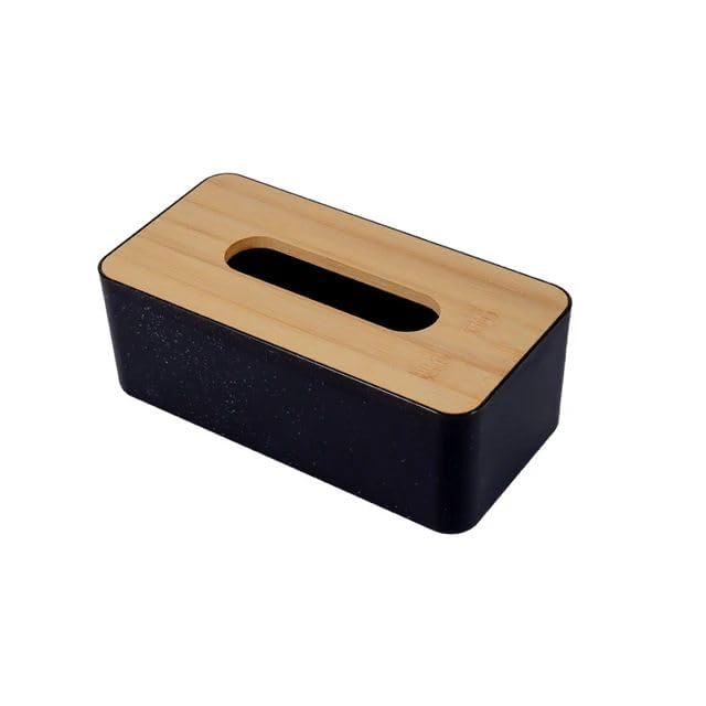 SHREESHANN Wooden Tissue Box Holder,Rectangular Bamboo Tissue Box Cover ...