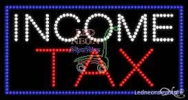 Amazon.com : Income Tax LED Sign 17 inch tall x 32 inch wide x 3.5 inch ...