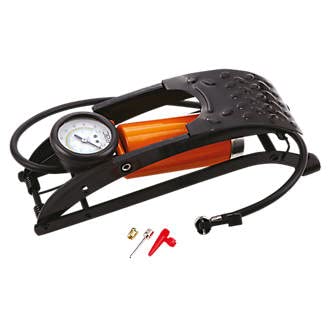 Swabs® Aluminium Portable Bike Pump with Double Barrel Foot Inflator ...