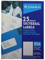 Amazon.com : Ryman Address Labels P24 Universal 64X34Mm 24 Per A4 Sheet ...