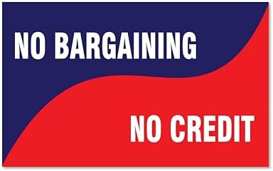 SIGN EVER™ No Credit No Bargaining 3mm Sign Board Shop Office Signage ...