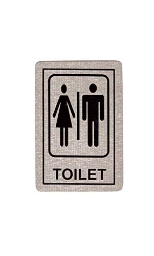 finality Stainless Steel Self Adhesive Toilet Signage Board (6"x4 ...