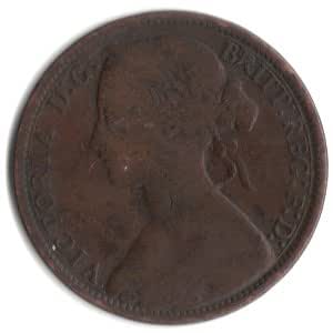 1866 UK Great Britain English Large Penny Coin KM#749.2 at Amazon's ...