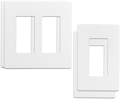 Screwless Outlet Covers Wall Plate, 4 Pcs Light Switch Cover Plate ...