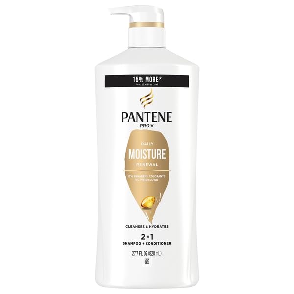 Amazon.com: Pantene Daily Moisture Renewal 2-in-1 Shampoo & Conditioner, 820mL : Beauty ...