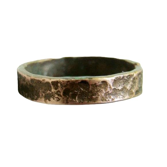 Amazon.com: Mens Forged Blacksmith Ring Band for Men - Handmade ...