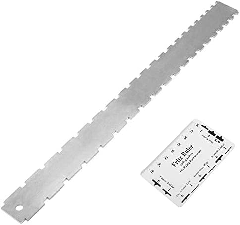 Amazon.com: Guitar Neck Notched Straight Edge Luthiers Tool with String ...