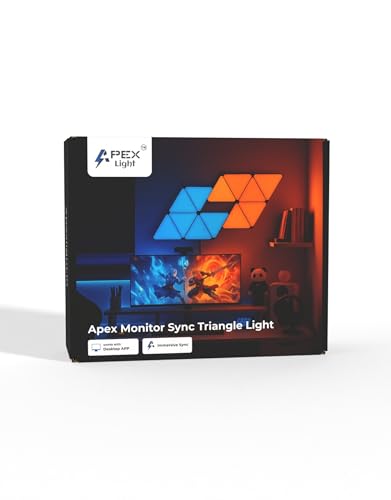 Apex Monitor Sync Triangle Light (6 Pcs) - RGBIC Smart Wall Lights with ...