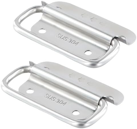 volumoon 2Pcs Metal Folding Handle, Chest Box Handles, Stainless Steel ...