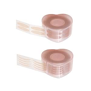 Amazon.com: 2 Rolls 600 Pairs Slim and Wide Single Side Double Eyelid ...