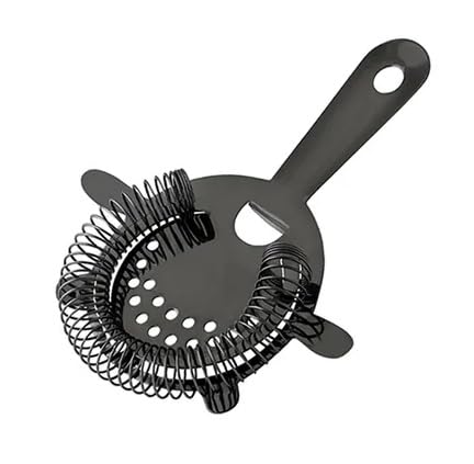 Dynore Stainless Steel Black Cocktail Strainer for Bartending/Bar ...
