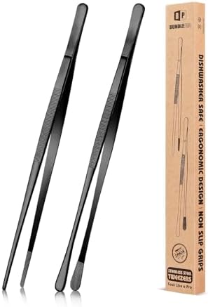 Amazon.com: Walfos Cooking Tweezers, Stainless Steel Food Tweezers ...