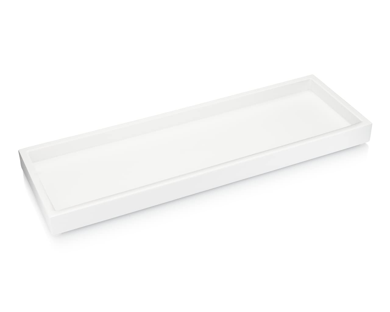 Amazon.com: Essentra Home Matte White Luxury Bathroom Vanity Tray ...