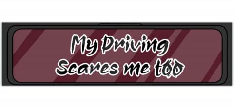 Amazon.com: My Driving Scares Me Too Sticker Funny Bumper Sticker for ...