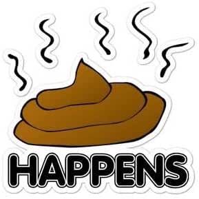 Amazon.com - Pack of 4-3 Inch Stickers - Poop Happens Vinyl Decal Sticker