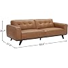 Amazon.com: Amazon Brand – Rivet Bigelow Modern Leather Sofa Couch with ...