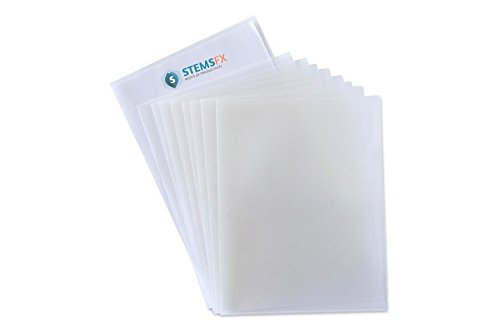 Clear Plastic Paper Jacket Sleeves for Letter Size Papers - Pack of 12 ...