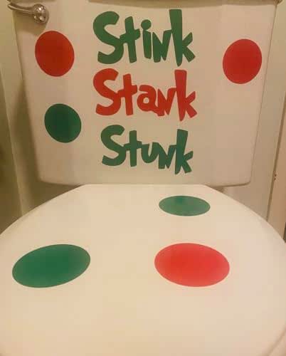 Amazon.com: Stink stunk stank vinyl decals. Toliet seat decals ...