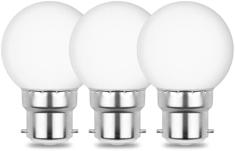 BROLSKUN 3W B22 Golf Ball LED Light Bulbs Bayonet 40W Equivalent 300LM ...