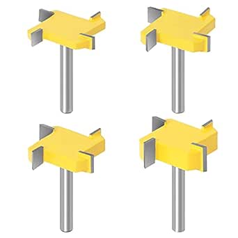 Wolfride 4-Wing Spoilboard Surfacing Router Bits 1/4 Inch Shank ...