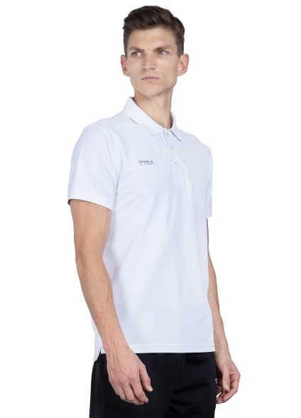 Buy TYKA Basic Polo T-Shirt for Men - White (Medium) at Amazon.in