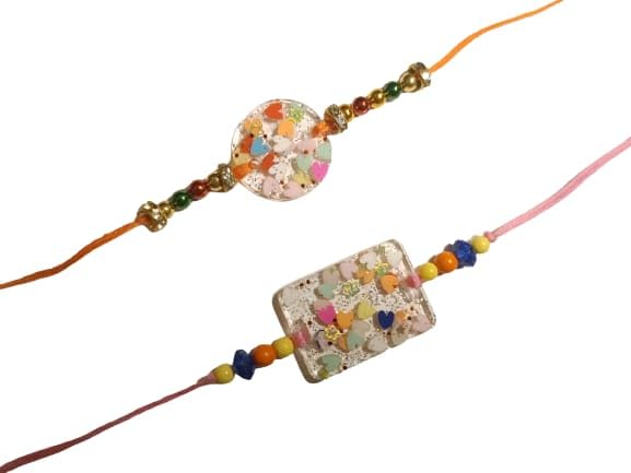 resin rakhi, set of 2 : Amazon.in: Jewellery