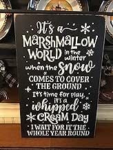 Amazon.com: Rustic Wood Plaque Sign It s A Marshmallow World Winter ...