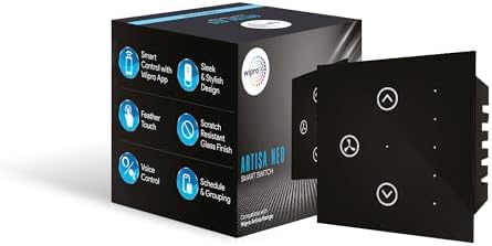 Wipro North West Artisa Neo Wi-Fi Smart Fan Regulator Touch Switch 5 ...