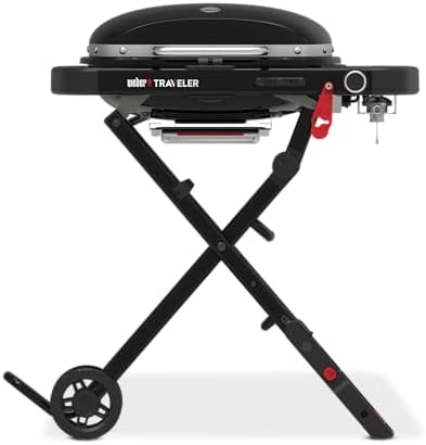 Weber Traveler Compact Gas Barbecue/Portable Collapsible Design with ...