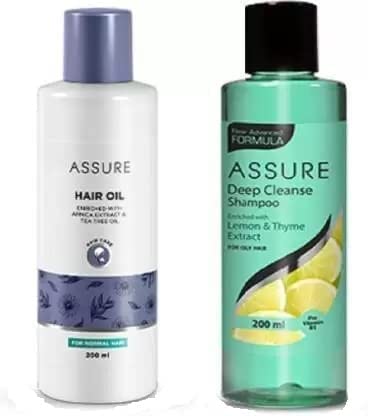 Buy Assure Hair Oil 200ML & Deep Cleanse Shampoo 200ml (Combo Pack ...