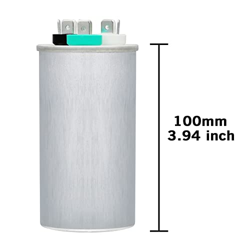 Snapklik.com : 35/10 uF 35+10 MFD 370VAC Or 440VAC Dual Run Start Round ...