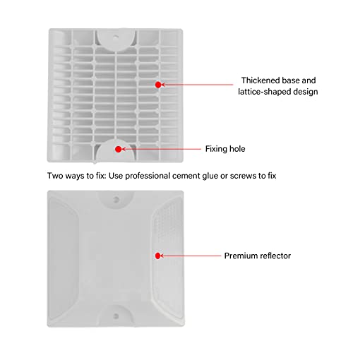 Road Reflectors,10 Pack Commercial White Reflective Road Driveway ...