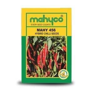 Mahyco Hybrid Chilli 456 Seeds, Mirchi Ke Beej, Vegetable Seeds, ( 10Gm ...
