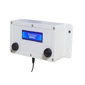Bidirectional Visitor Counter, LCD Display with Blue Backlight, 6-Digit ...