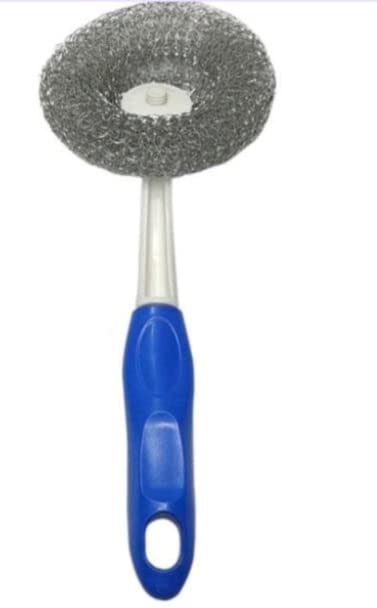 Stainless Steel Scrubber with Plastic Handle/Bartan Juna with Long ...