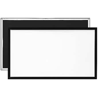 VEVOR 110-Inch Diagonal 16:9 4K HD Projector Screen - Fixed Frame 3D ...