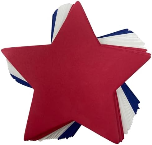 Amazon.com: Whaline 60Pcs Patriotic Stars Cutouts 4th of July Cut Outs ...