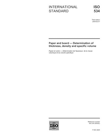 ISO 534:2005, Paper and board - Determination of thickness, density and specific volume | Amazon ...